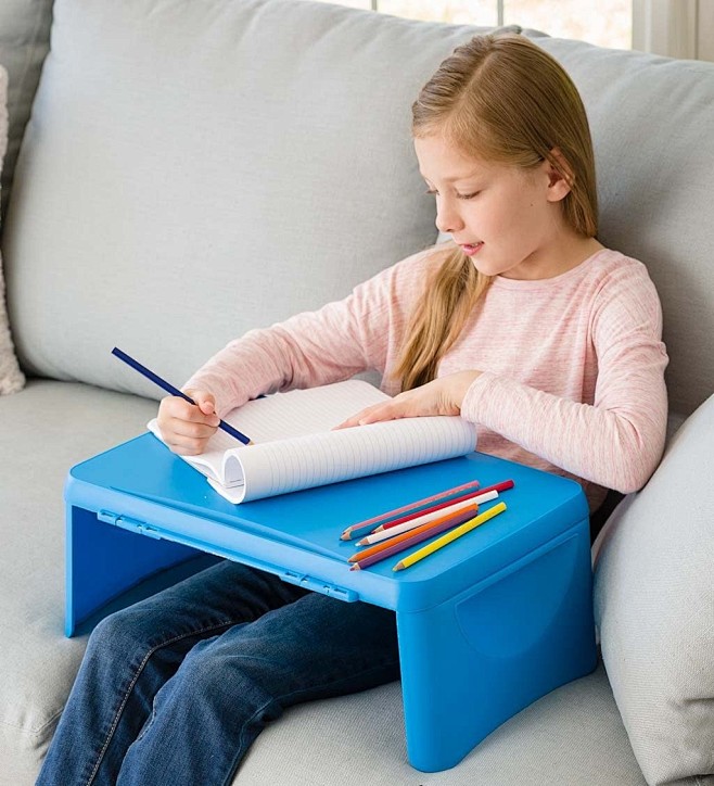 Collapsible Folding Lap Desk, in Blue