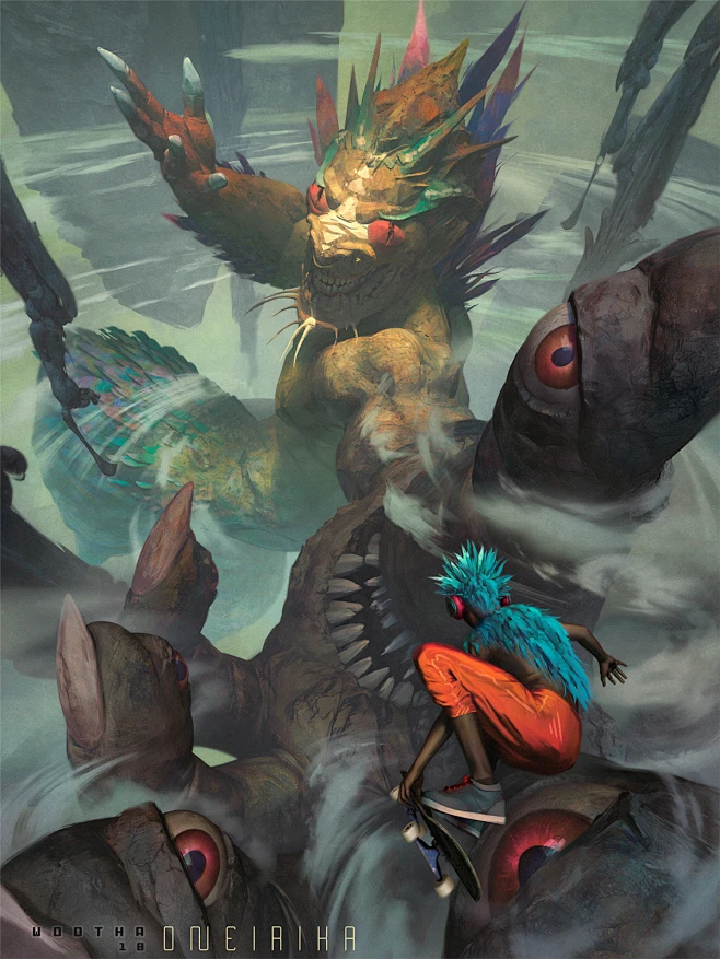 Oneirika - Grind or Glide, Stéphane Wootha Richard : Another painting ...