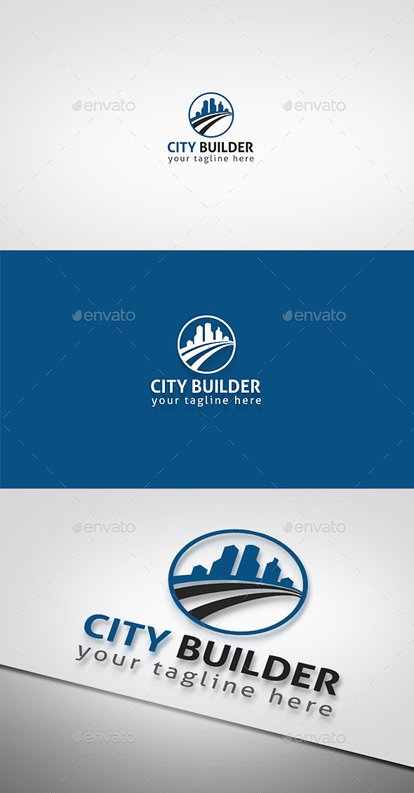 城市建设者——建筑标志模板City Builder - Buildings Logo Templates建筑商、建筑、首都城市,干净、俱乐部 ...