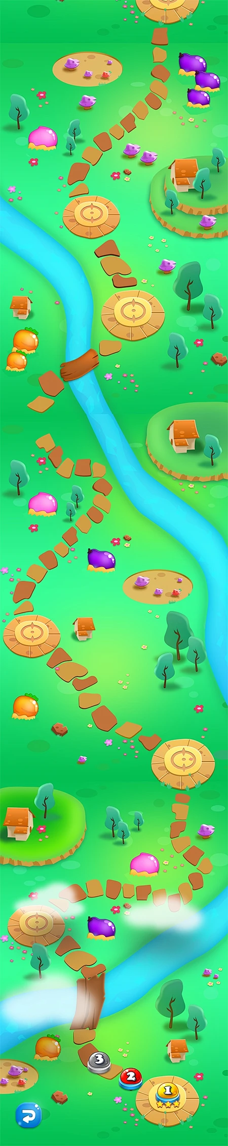 Q版关卡地图原画Q版关卡路线图来自cgbook.cn (279)-花瓣网