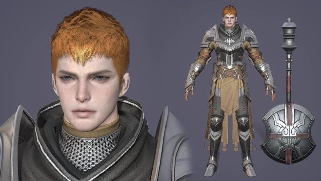 HIT2 人类 骑士 盾战士 职业动作-角色动作/动画-微元素 - Element3ds.com!-花瓣网