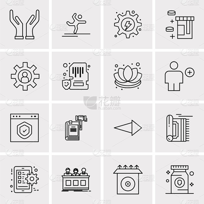 set 16 universal icons business