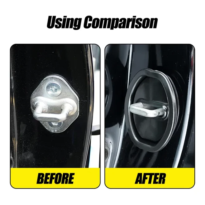 4PCS Car Door Shock Absorber Cushion Car Door Lock Buckle Anti ...