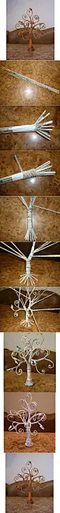 DIY Fabulous Newspaper Tree-花瓣网
