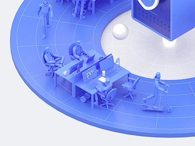 Coder #1 developers workspace modeling illustration c4d 3d rboy ...