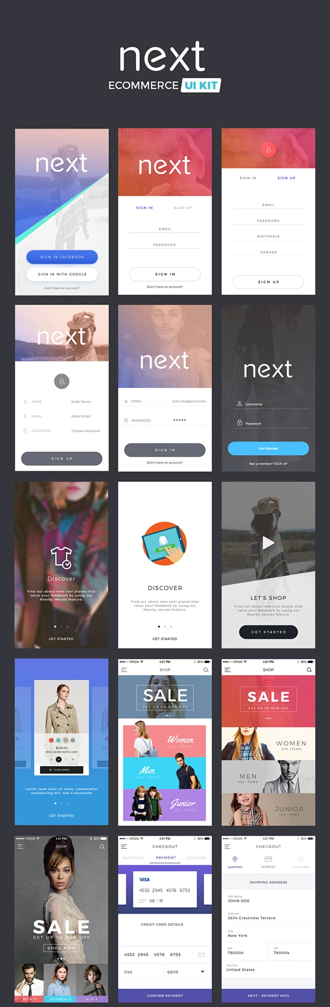 Products : Next fashion UI kit designed for brands and designers, this ...