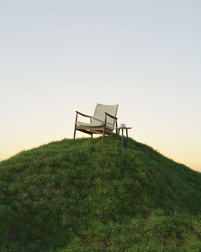 3D abstract art blender environment grass horizon Isolation photoreali-花瓣网