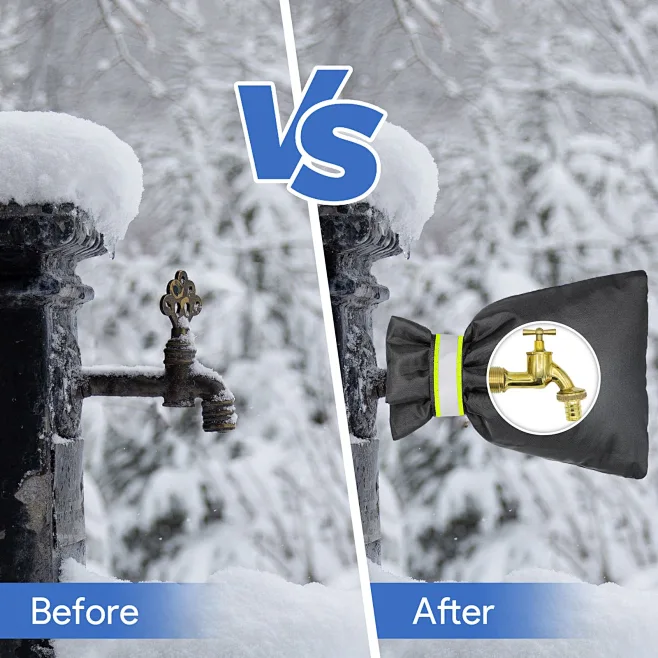 Amazon.com: DELUX Outdoor Faucet Covers 2 Pack for Winter 8.9" H x 5.9 ...