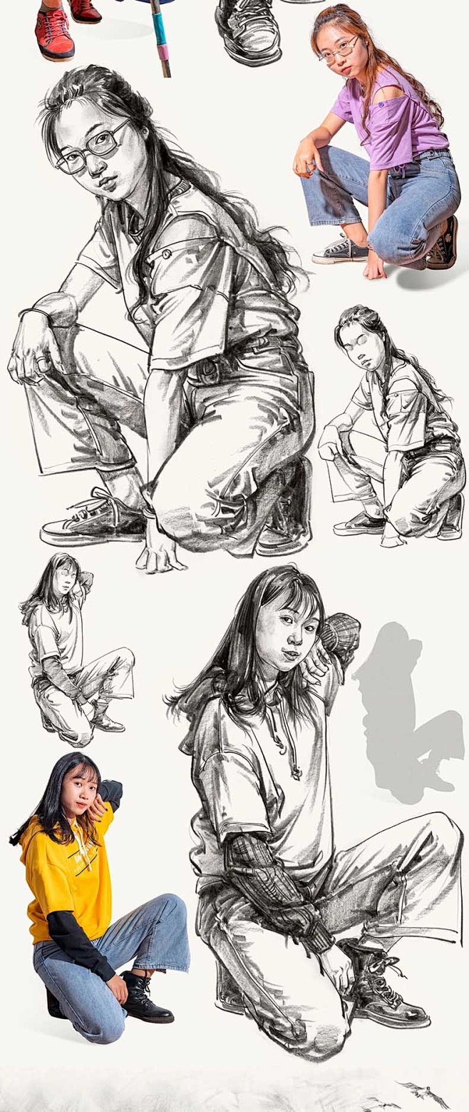 【正版现货】杨志雄速写体系一本通用2 2021烈公文化基础局部五官动态组合人物速写临摹范本高考联考美