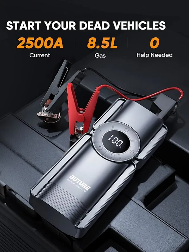 Amazon.com: Portable Car Jump Starter with Air Compressor, BUTURE ...