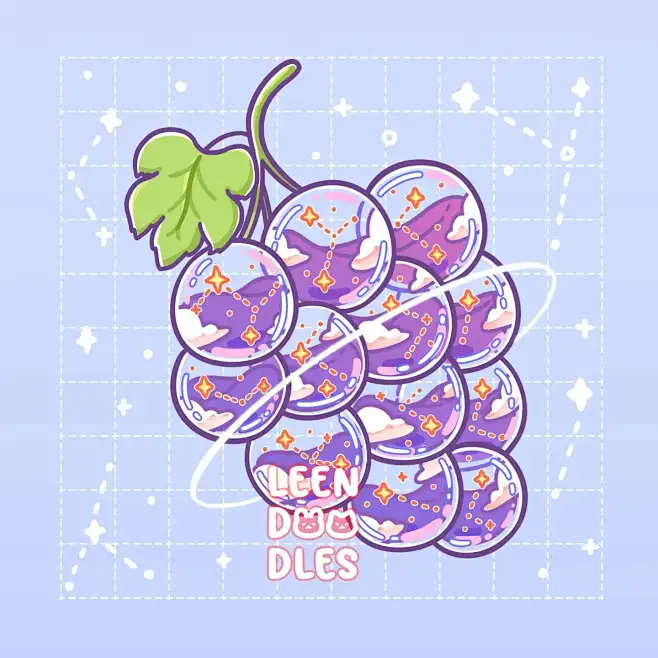 Grape but without flowers inside coz my eyes will go blind with how ...