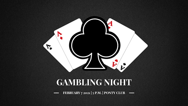 Simple Gambling Night Party Facebook Event Cover素材-花瓣网