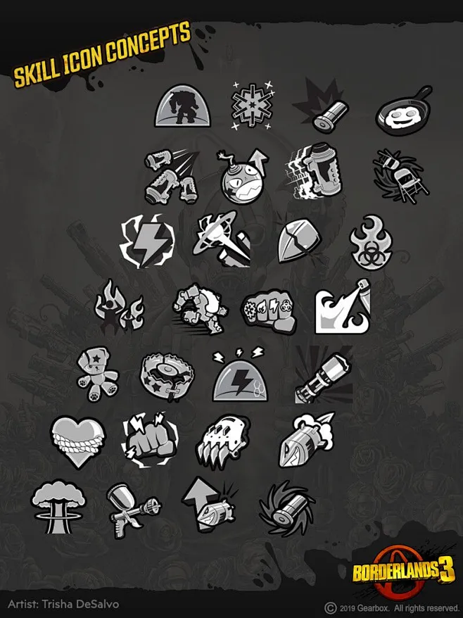 Various Borderlands 3 icons, Trisha DeSalvo-花瓣网