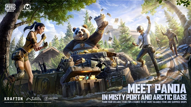 Photo by PUBG MOBILE on January 17, 2025. 可能是 3 人、貓熊、熊、海報和顯示的文字是「 PUBG ...