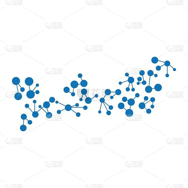 分子矢量插图设计素材-花瓣网
