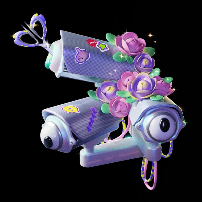 3d modeling blender3d 3d animation y2k aesthetic nostalgia mahou shoujo-花瓣网