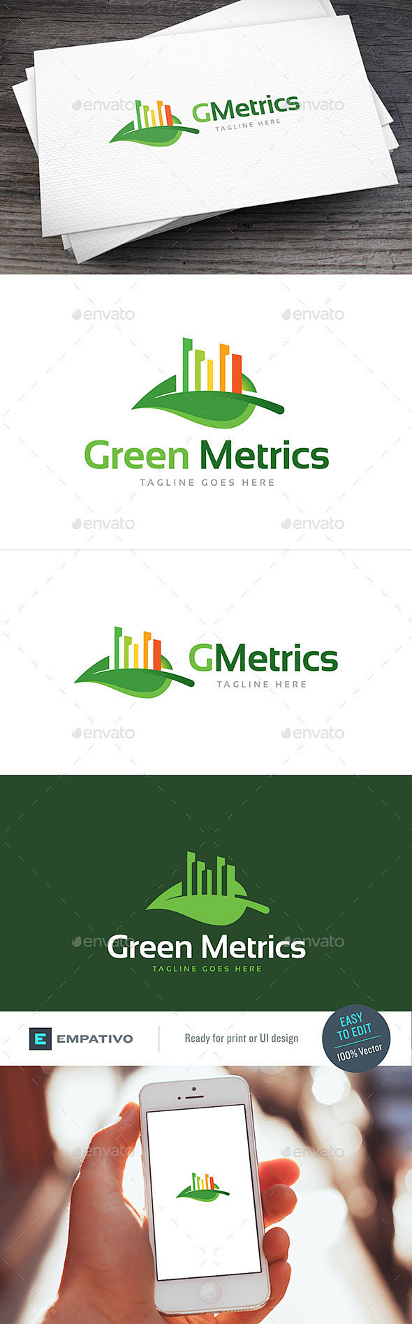 Green Metrics Logo Template - Nature Logo TemplatesGreen Metrics Logo ...