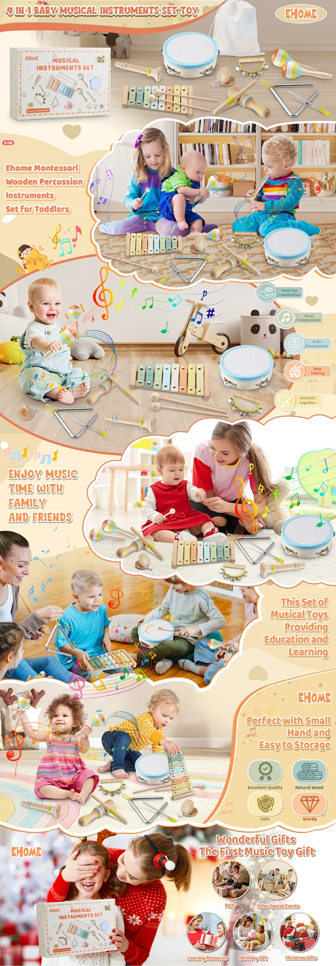 Amazon.com: Baby Musical Instruments - Montessori Musical Toys for ...