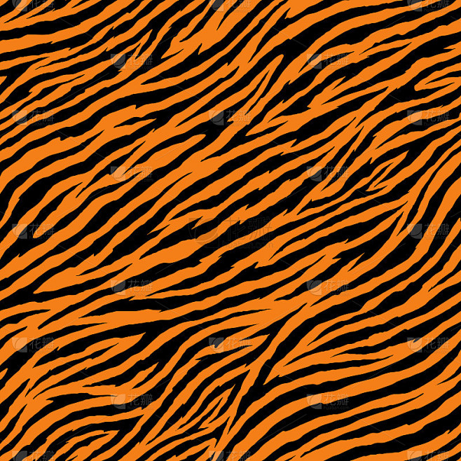 Tiger stripes seamless pattern. Vector illustratio_5211043721