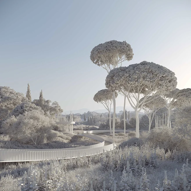 Italian Landscape with Digital Pines : A contemporary take on a Duch ...