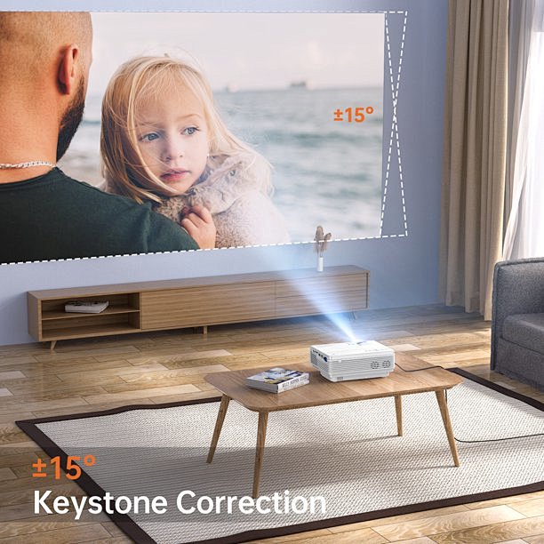 VANKYO Mini Wifi Projector (100” Screen Included) , 1080P Supported LCD ...