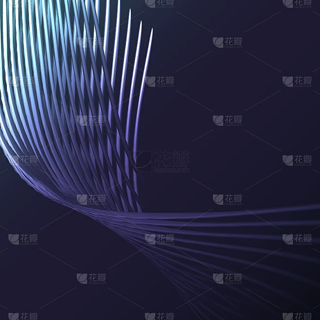 Beautiful blue abstract magic energy electric spir素材-花瓣网