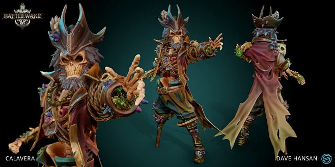 Battlewake Characters: Calavera-花瓣网
