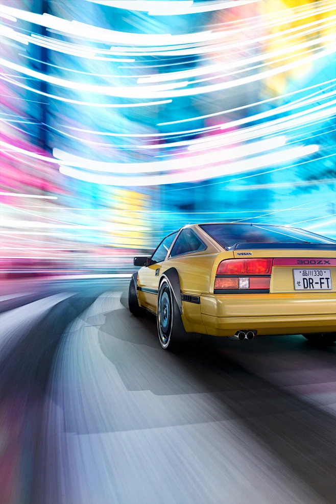 CGI 3D automotive car CG rendering virtual city nissan300zx ...