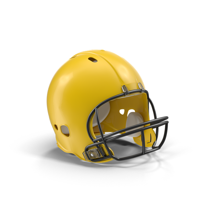 Yellow Football Helmet.H03.2k