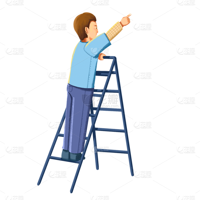 手绘风 人物插画贴纸 男孩 6019
