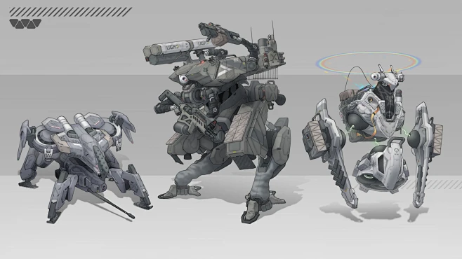 Combat Mech design (old designs)-花瓣网