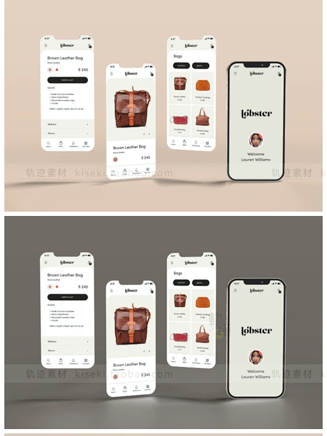 9款iPhoneX手机ui界面app设计作品展示效果PSD贴图样机素材PS模型-淘宝网-花瓣网