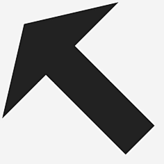 图标-花瓣网|陪你做生活的设计师 | ps://88icon.com 左上箭头 填充 大 倾斜 粗 标志性