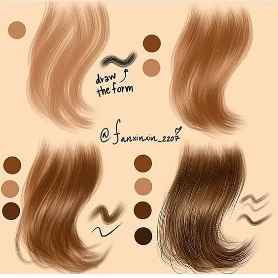 draw girl hair how to draw hair female draw tutorial realistic how to ...