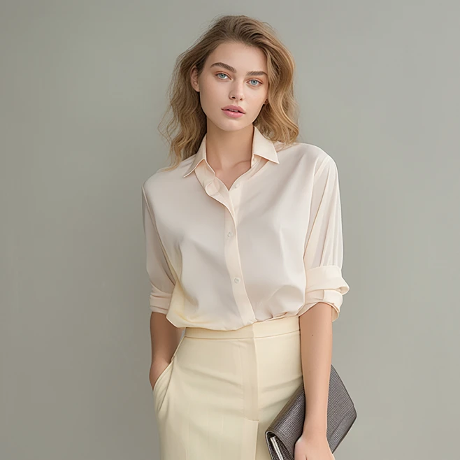 衬衫女模特-花瓣网