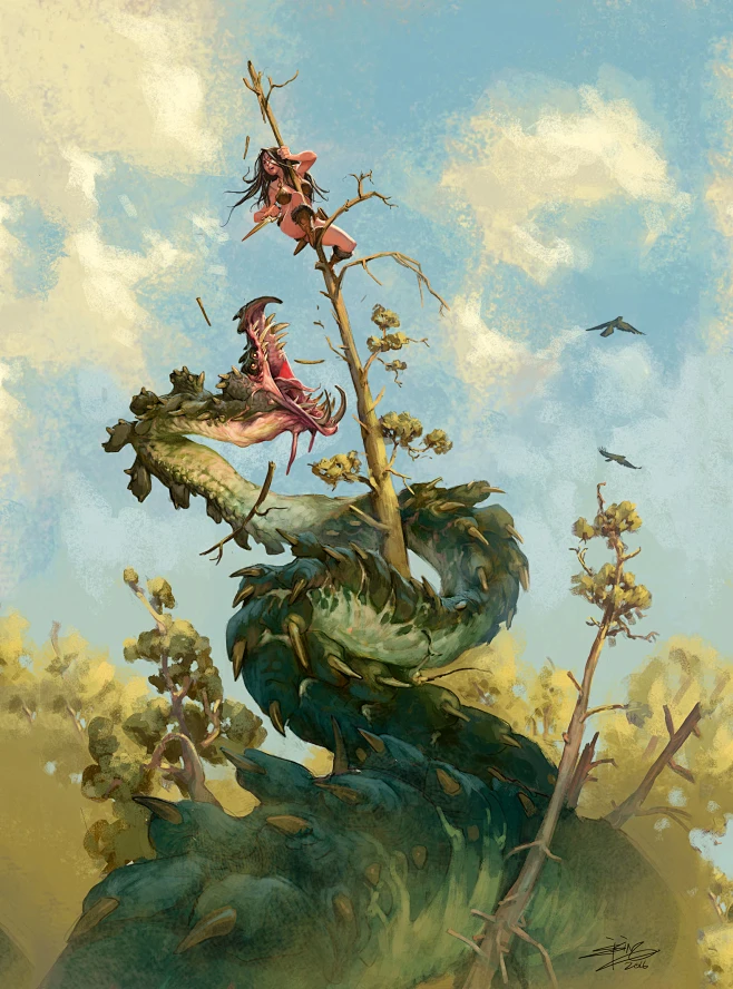 Monster and lady, Jesper Ejsing : Monster and lady by Jesper Ejsing on ArtStation.-花瓣网