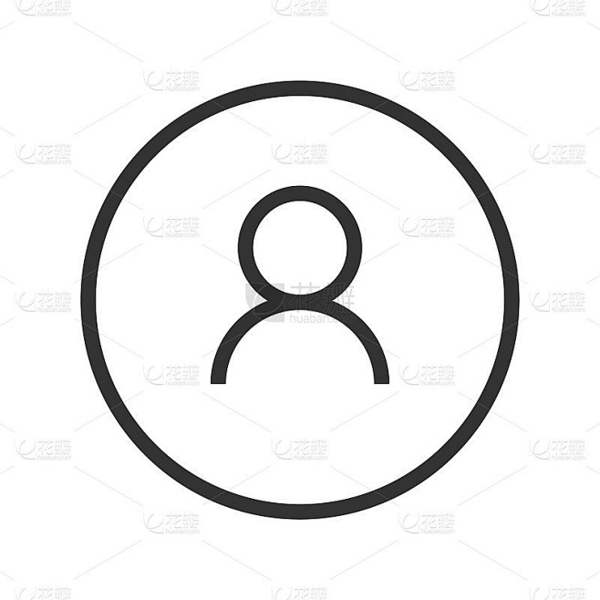 User profile icon vector. Avatar portrait symbol.