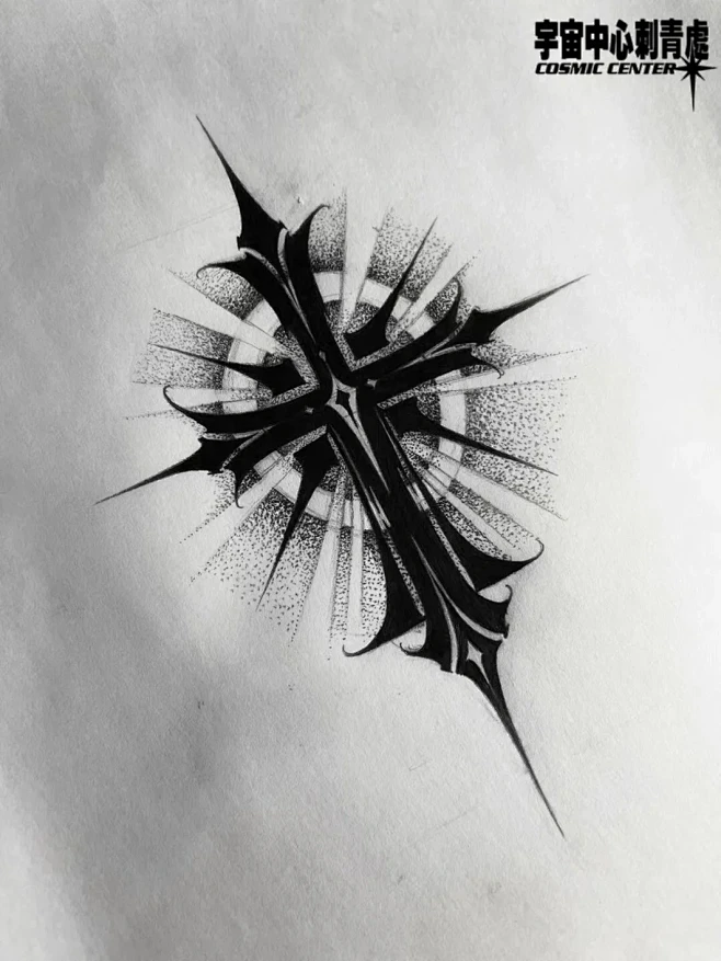 哥特十字架设计｜请勿盗图｜盗图必究-花瓣网