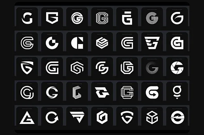35 Letter 'G' Logos - Vector Bundle-花瓣网