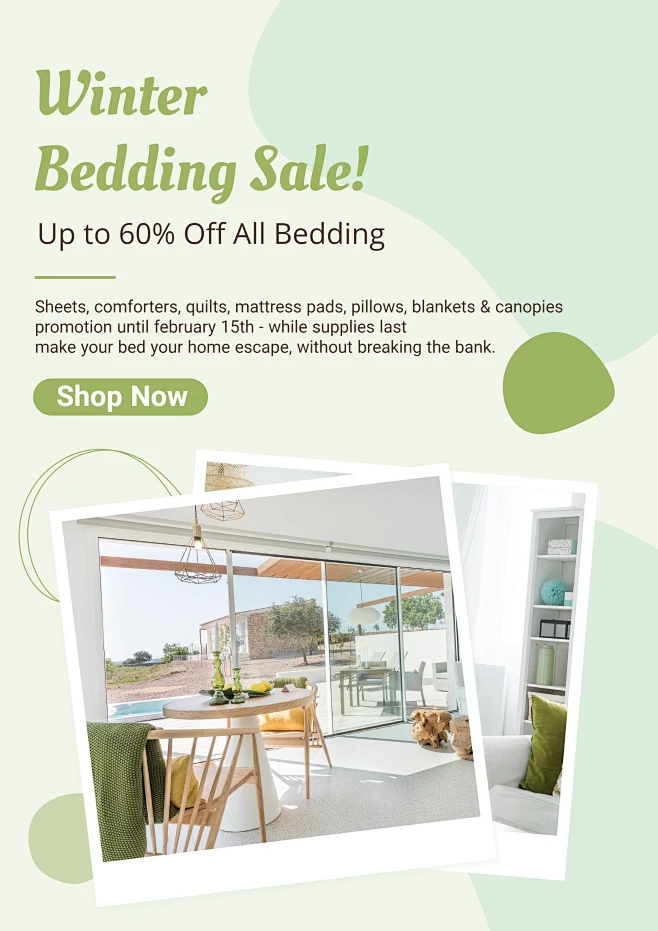 Home Shop Winter Bedding Sale Propaganda Flyer素材-花瓣网