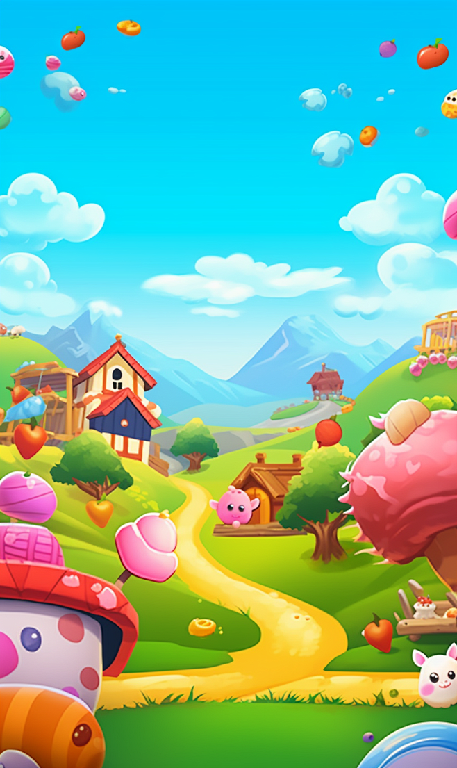 Gadal_an_illustration_of_a_cartoon_landscape_with_farm_animals ...