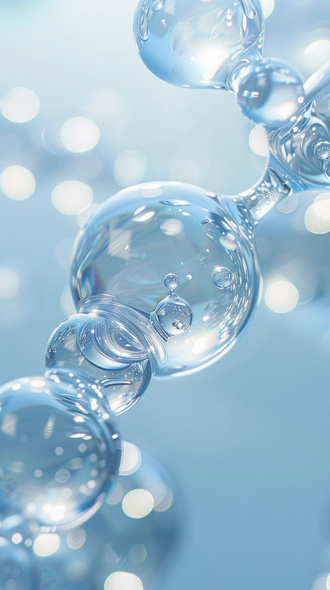 A closeup of an abstract background featuring multiple bubbles and ...