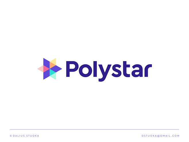 Polystar Logo Design - Star / Triangle / Geometric / Prism