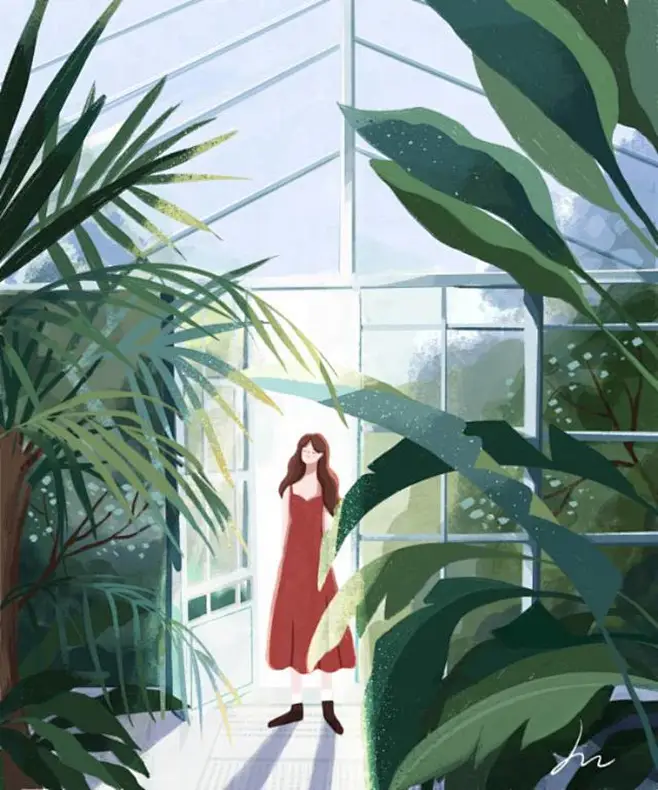 玻璃房_.LIN..__插画师作品_涂鸦王国gracg.com-花瓣网