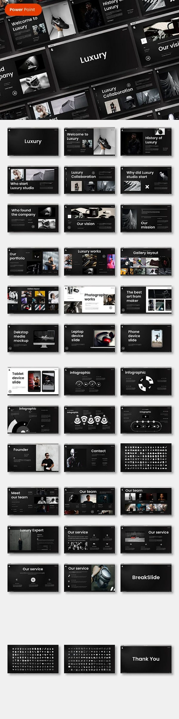 奢侈品介绍PPT模版 (PPTX)-花瓣网