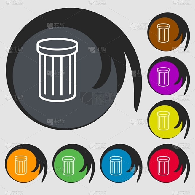 标志,数字8,图标,回收桶,符号,创造力,数据,几何形状,演讲