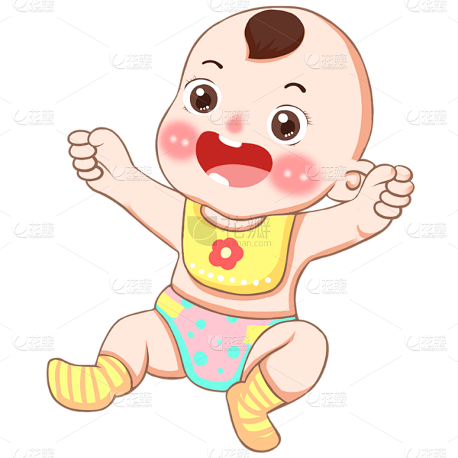 手绘-婴儿宝宝童趣萌娃人物插画7