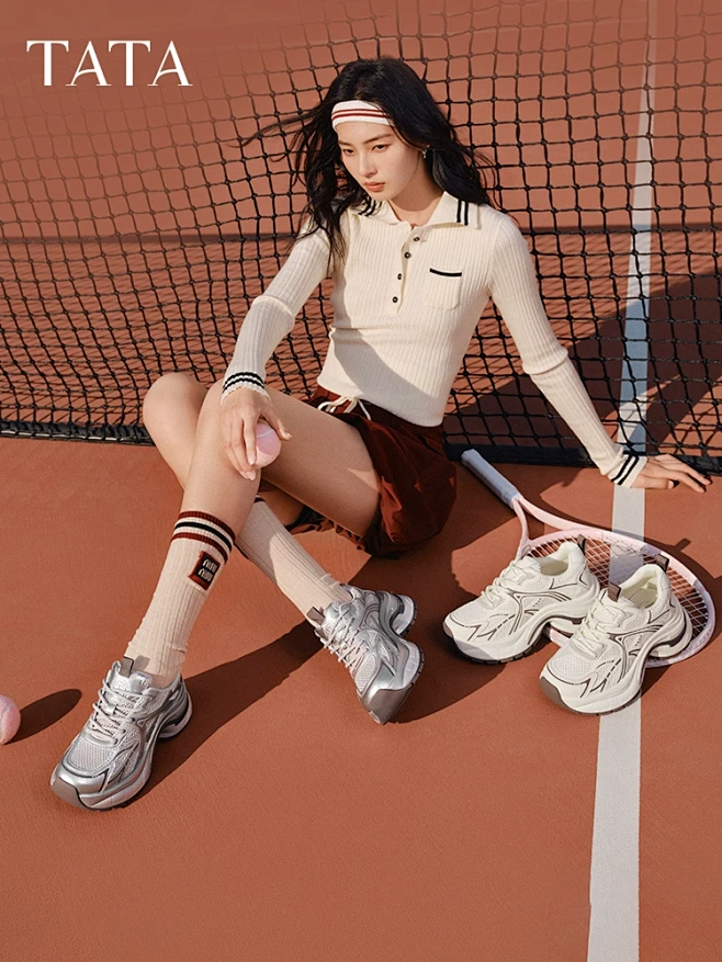 TATA他她星际银河厚底老爹鞋女透气休闲运动鞋2025春新款CZX01AM5-tmall.com天猫-花瓣网