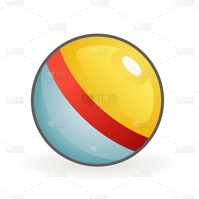 充气彩色儿童球宝宝游戏卡通设计矢量插图