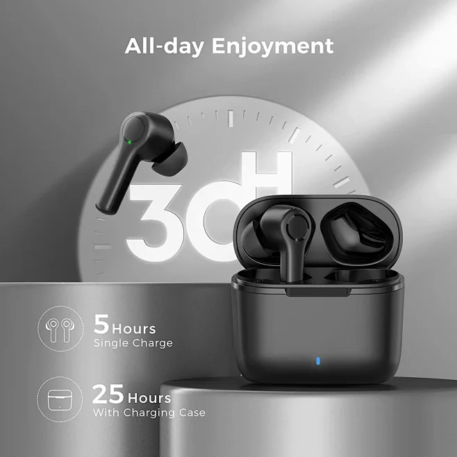 Amazon.com: Wireless Earbuds, AHOMIS Bluetooth Earbuds Wireless Charging &Type-C TWS Wireless ...